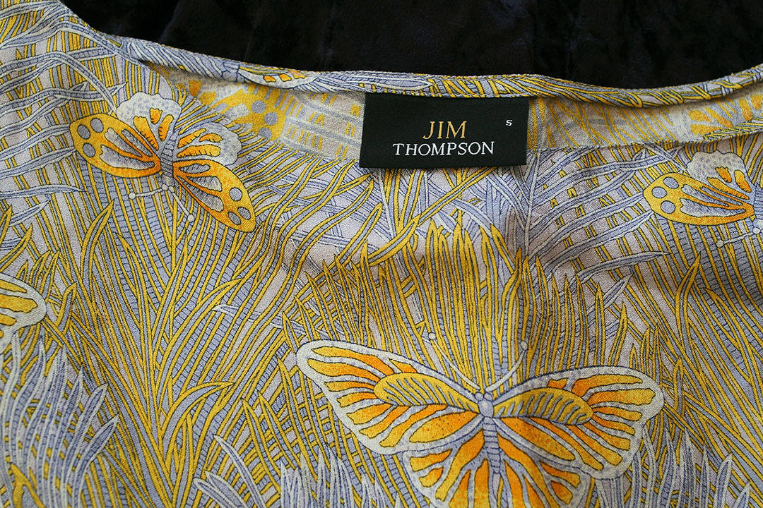90's Jim Thompson Vintage Butterfly Print Silk Top - Vintage Xaló