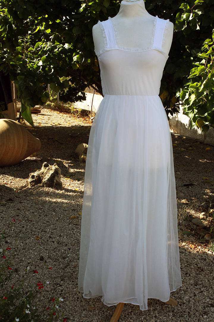 60's New York White Negligee Set - Vintage Xaló