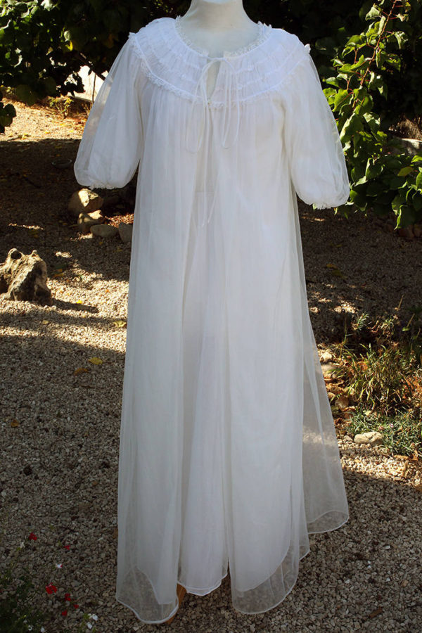 60's New York White Negligee Set - Vintage Xaló