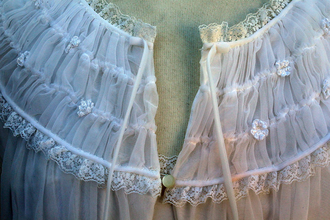 60's New York White Negligee Set - Vintage Xaló