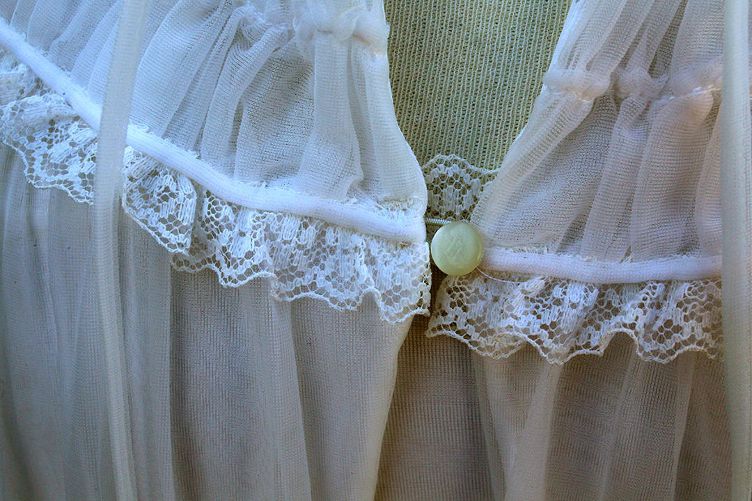 60's New York White Negligee Set - Vintage Xaló